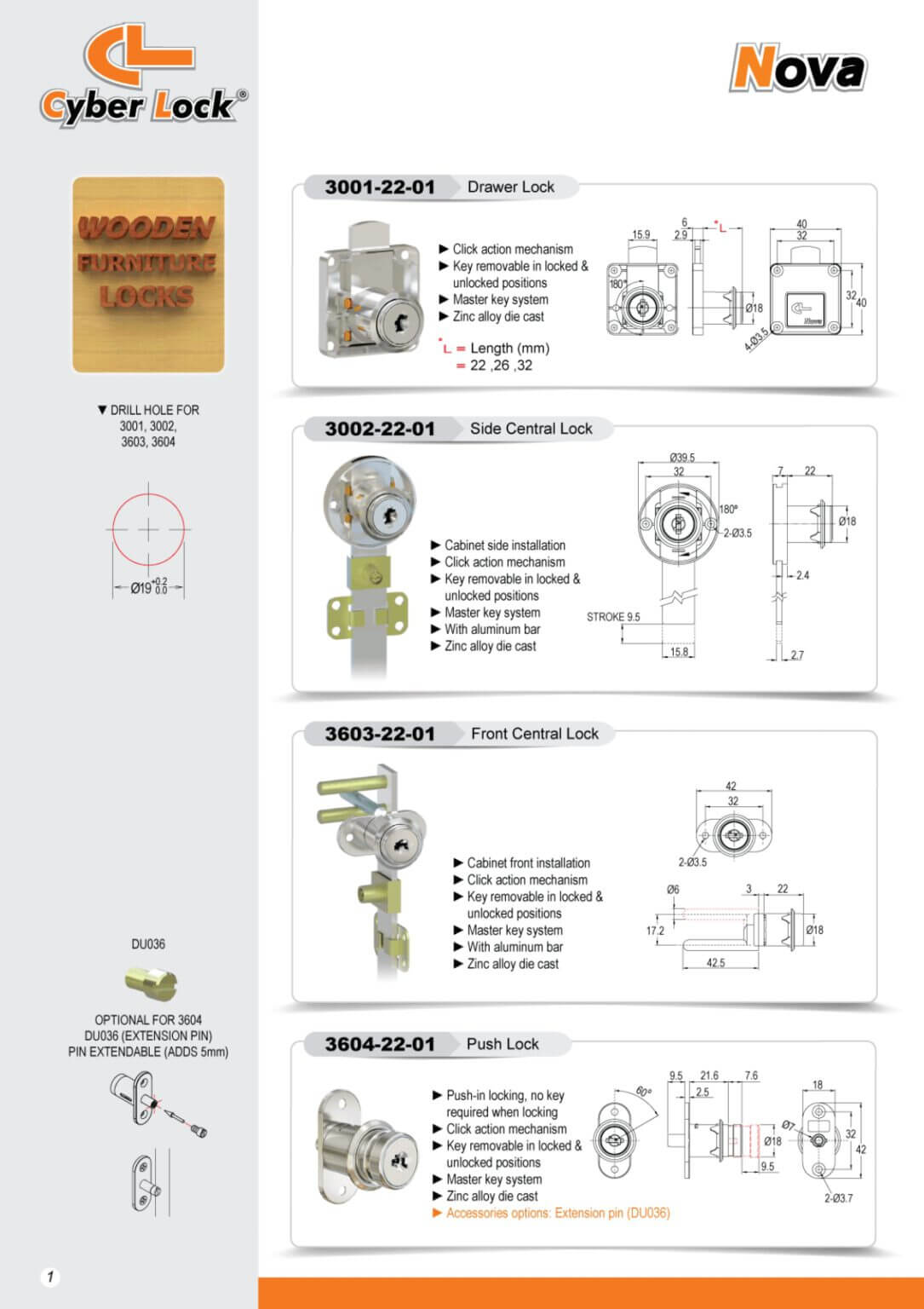 Wooden Furniture Locks - Cyber Lock